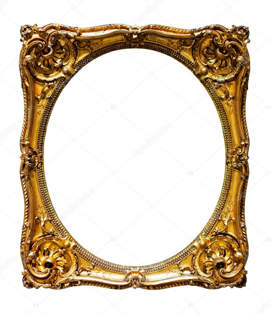 Fancy Oval Frame Gold