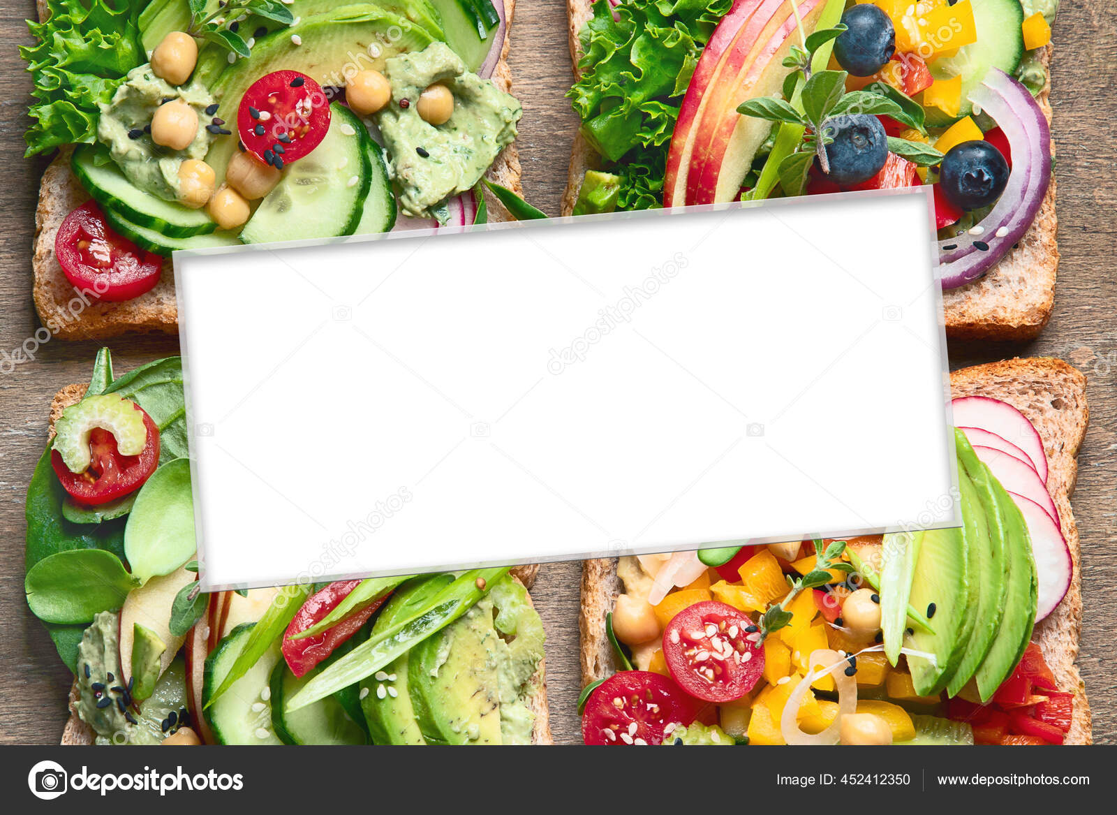 Collage Vegan Sandwiches Plant Based Diet Vegetarian Healthy Food ...