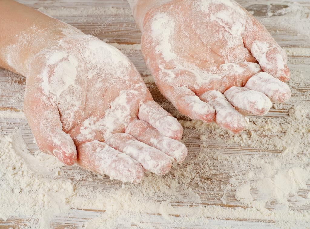 Hands in flour Stock Photo by ©bit245 63375887
