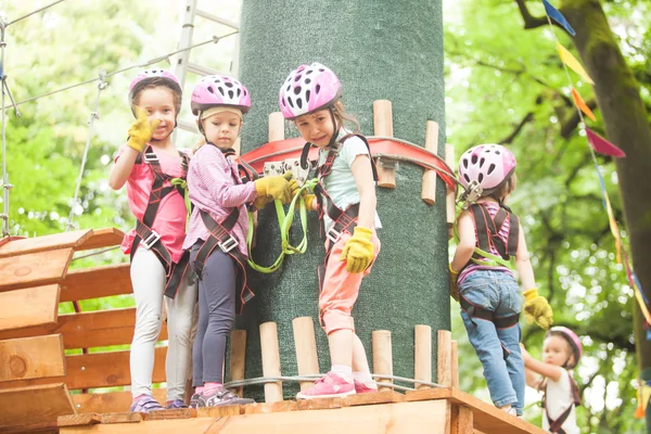 The obstacle course in adventure park - Stock Image - Everypixel