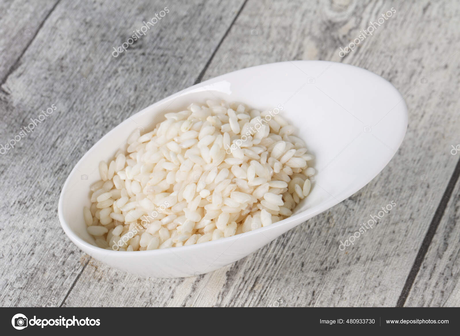 Raw Arborio Rice Italian Risotto — Stock Photo © AndreySt #480933730