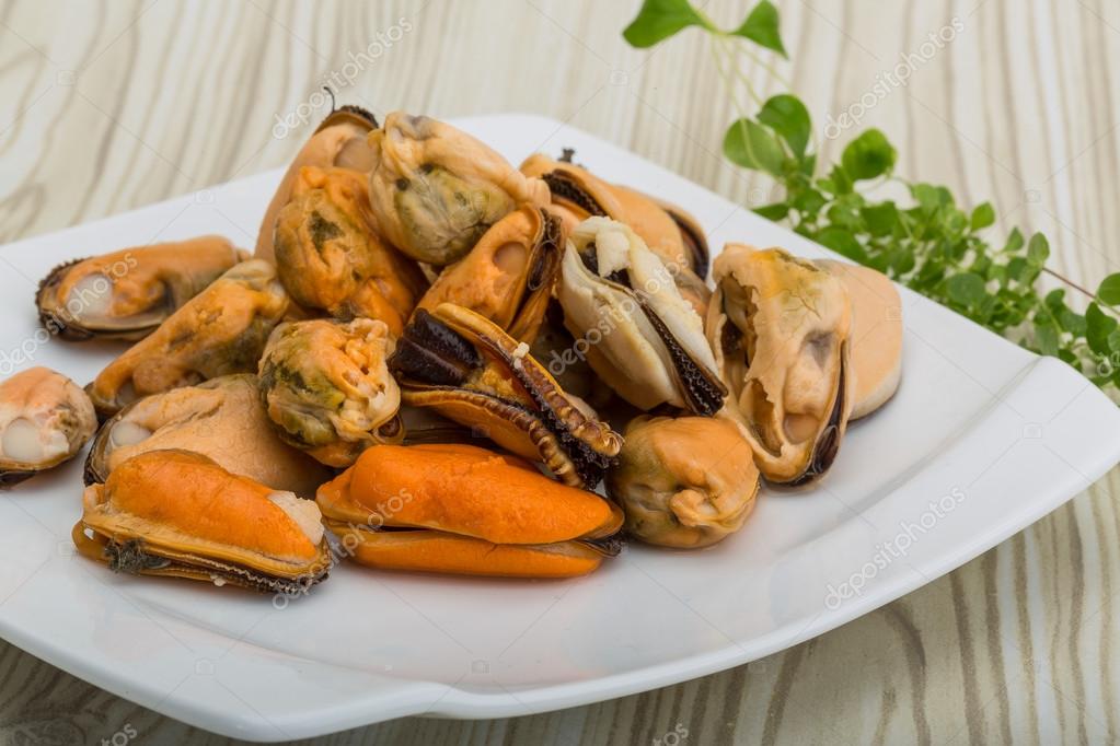 Marinated mussels — Stock Photo © AndreySt #54324541
