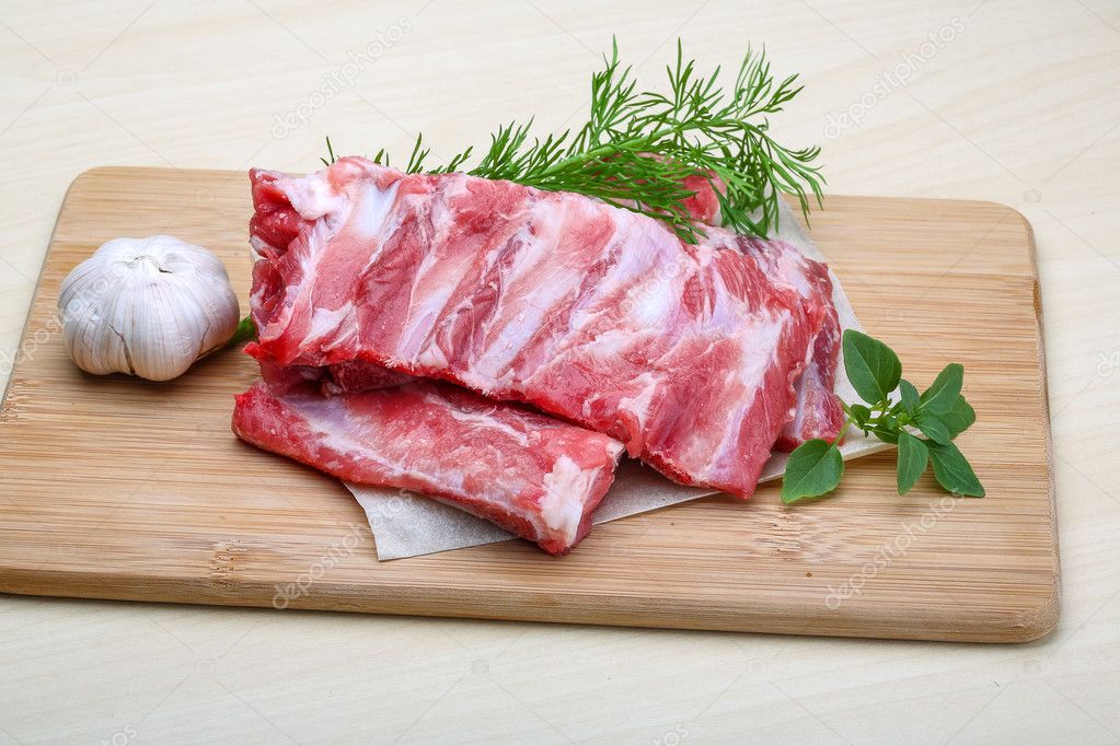 Raw pork ribs — Stock Photo © AndreySt #73467081