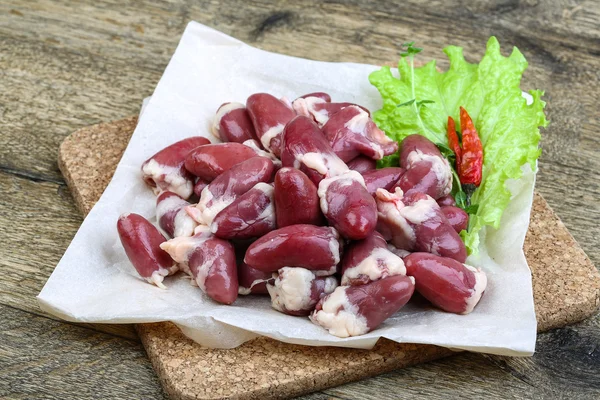 Raw chicken hearts — Stock Photo © AndreySt #92060396