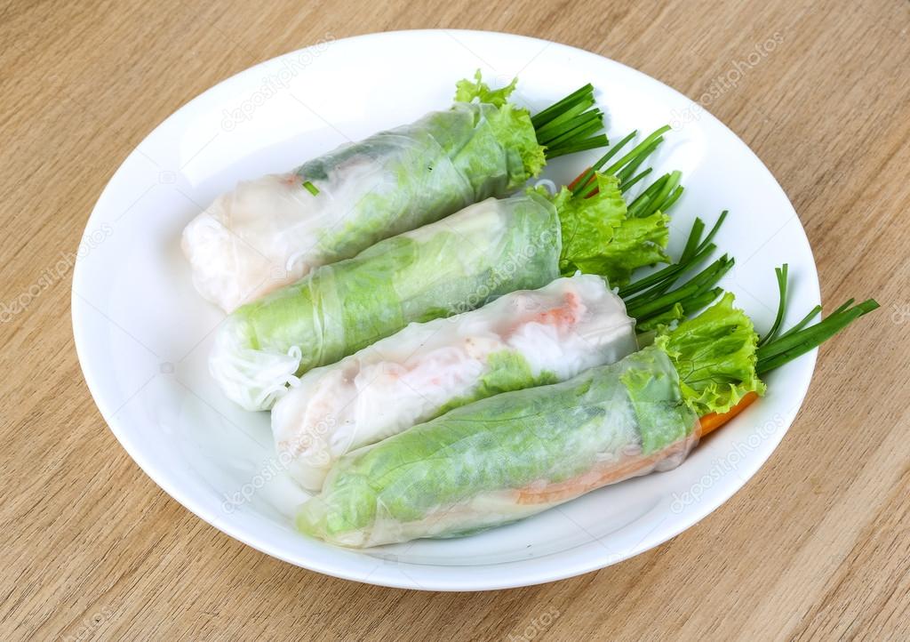 Asian traditional spring rolls — Stock Photo © AndreySt #99880926