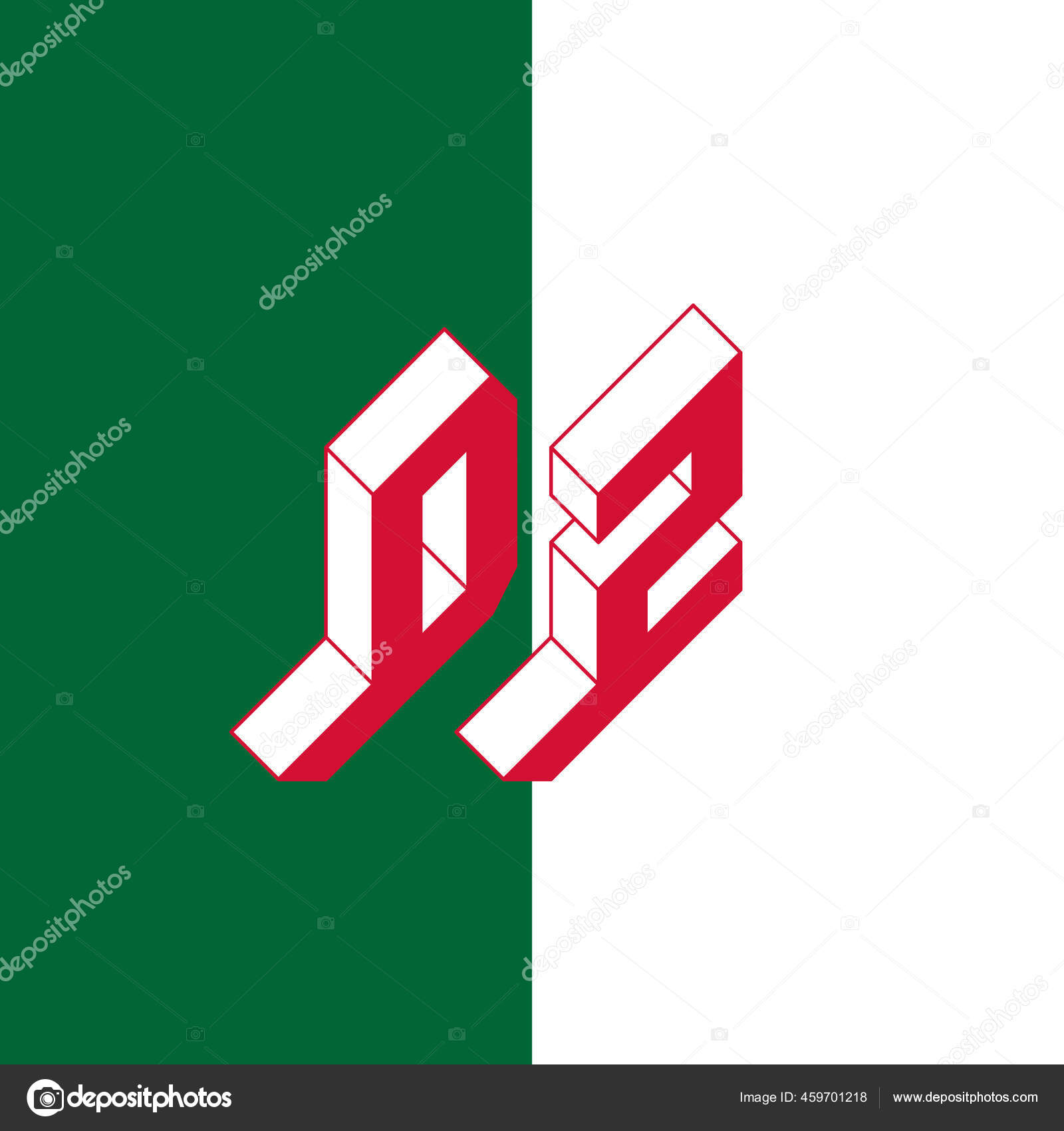 International Letter Code National Domain Algeria Monogram Logotype ...