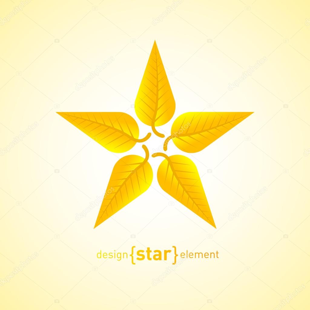 Star with yellow autumn leaves. Stock Vector Image by ©thebackground ...