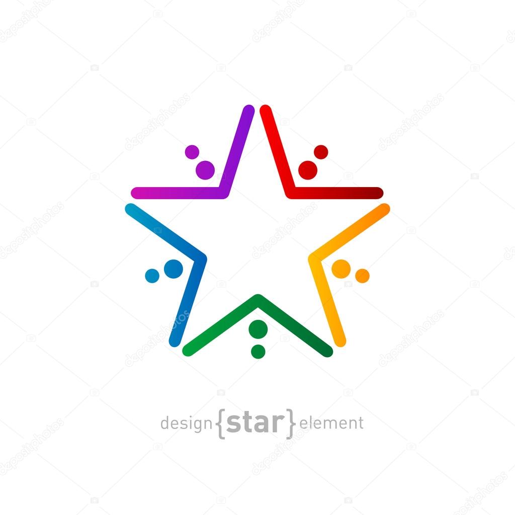 Abstract rainbow star Stock Vector by ©thebackground 63407033