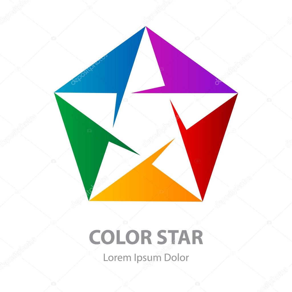 Rainbow star logo Stock Vector by ©thebackground 65073735