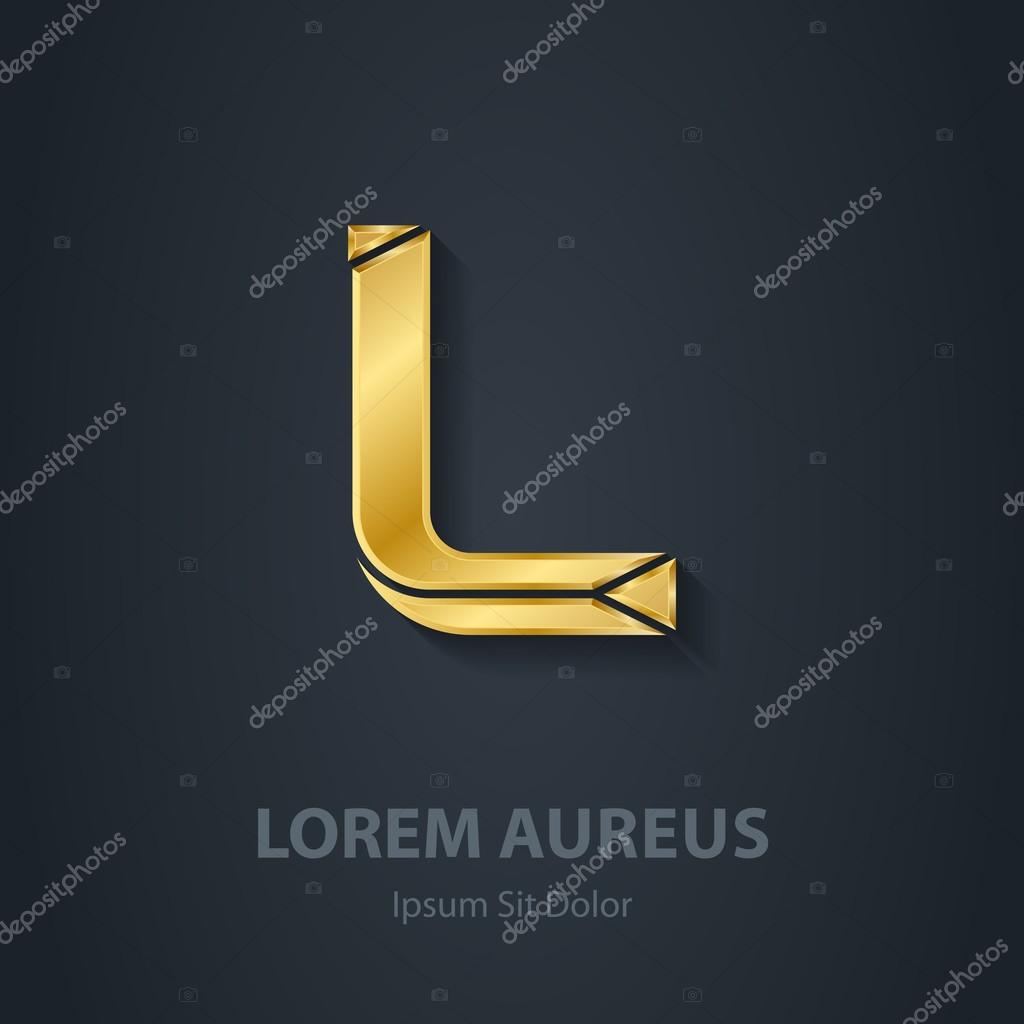 Letra de oro L Vector de stock #67982453 de ©thebackground