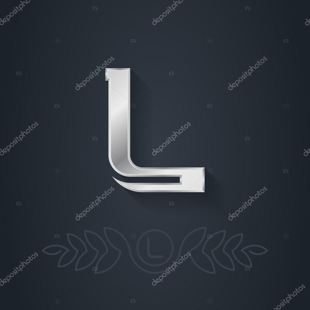 Silver font Letter L Stock Vector Image by ©thebackground #69651375