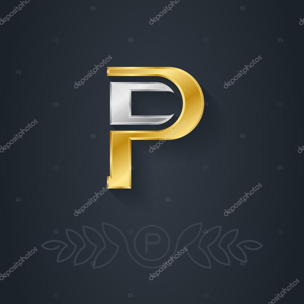 Gold and silver letter P Stock Vector Image by ©thebackground #69651565
