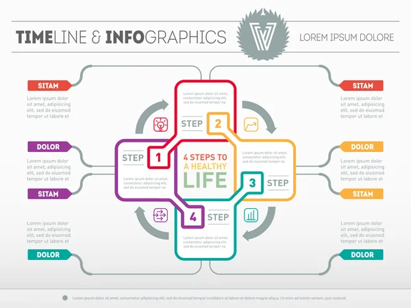 Four steps to a healthy life - Stock Image - Everypixel