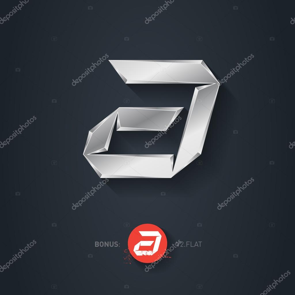 Letter A silver font Stock Vector Image by ©thebackground #83675950