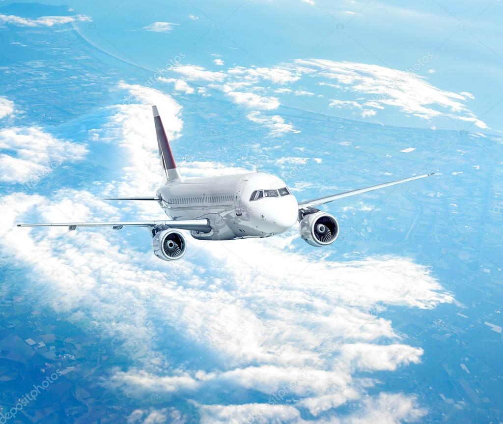 Clear airplane in the sky — Stock Photo © tan4ikk #64329509