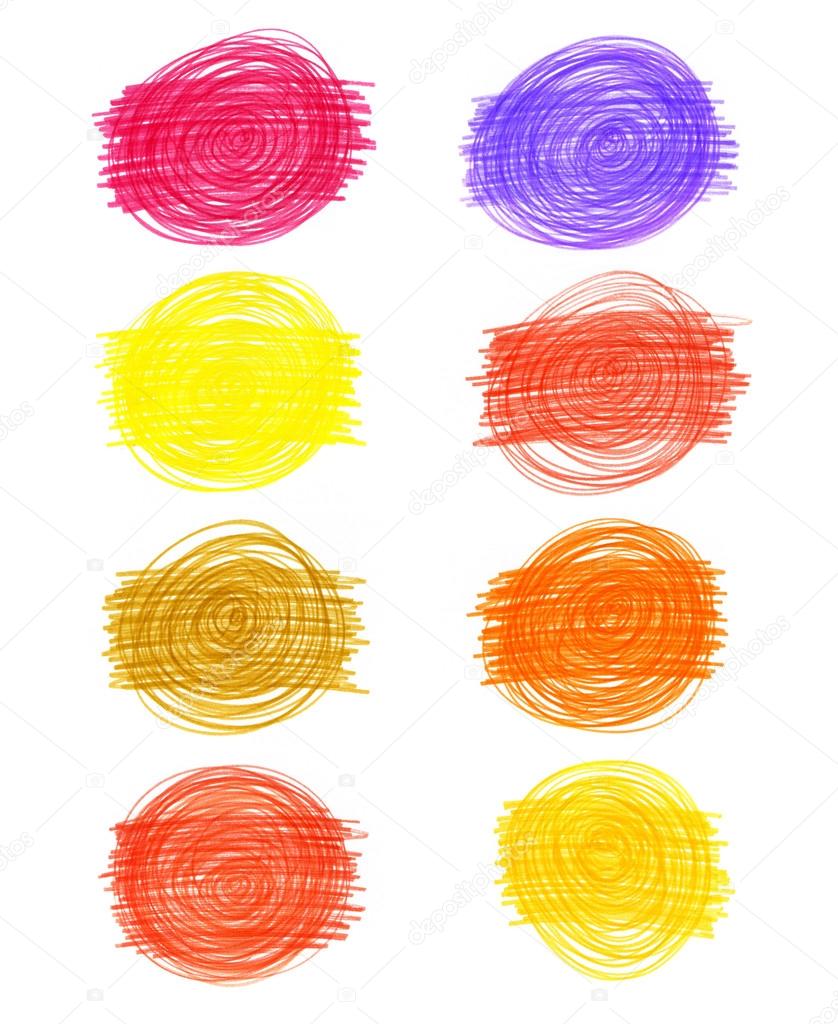 Set of abstract color drawn elements — Stock Photo © Dink101 #71216811