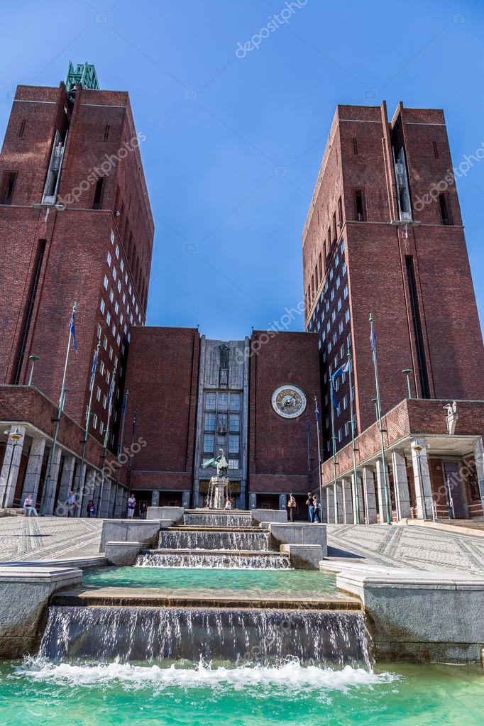 City Hall and monuments in Oslo Stock Photo by ©bloodua 74164325