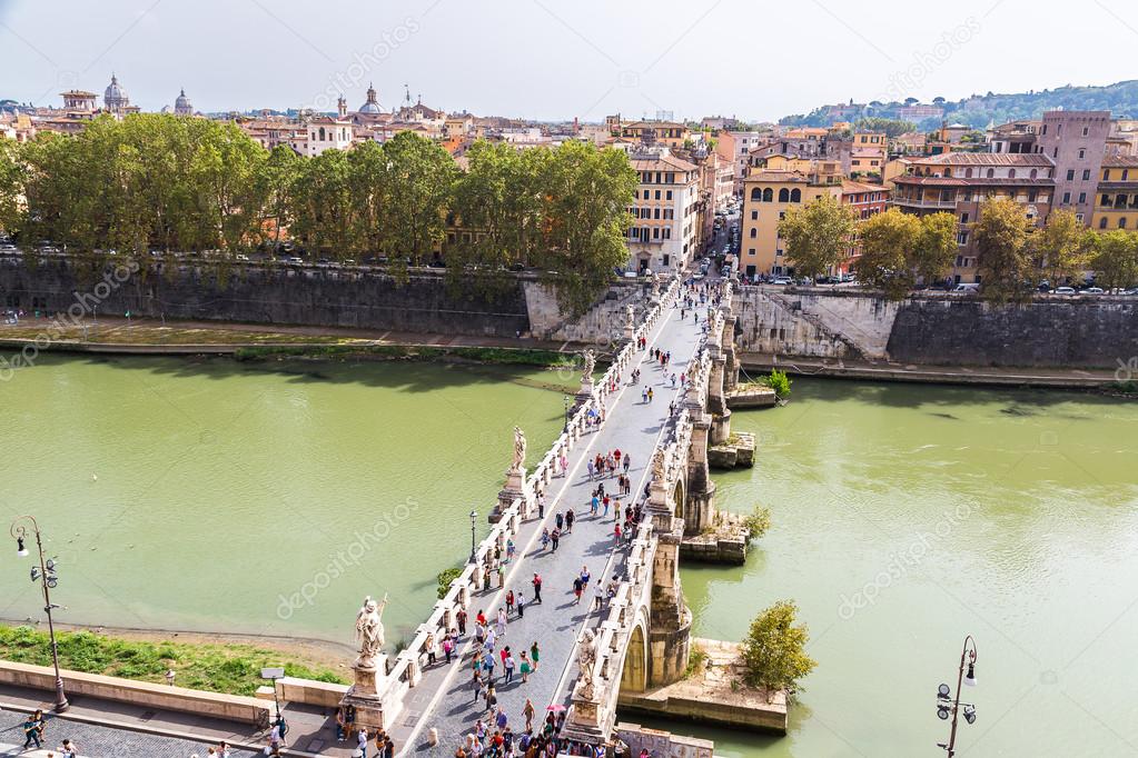 Sant Angelo's bridge in Rome Stock Photo by ©bloodua 87692372
