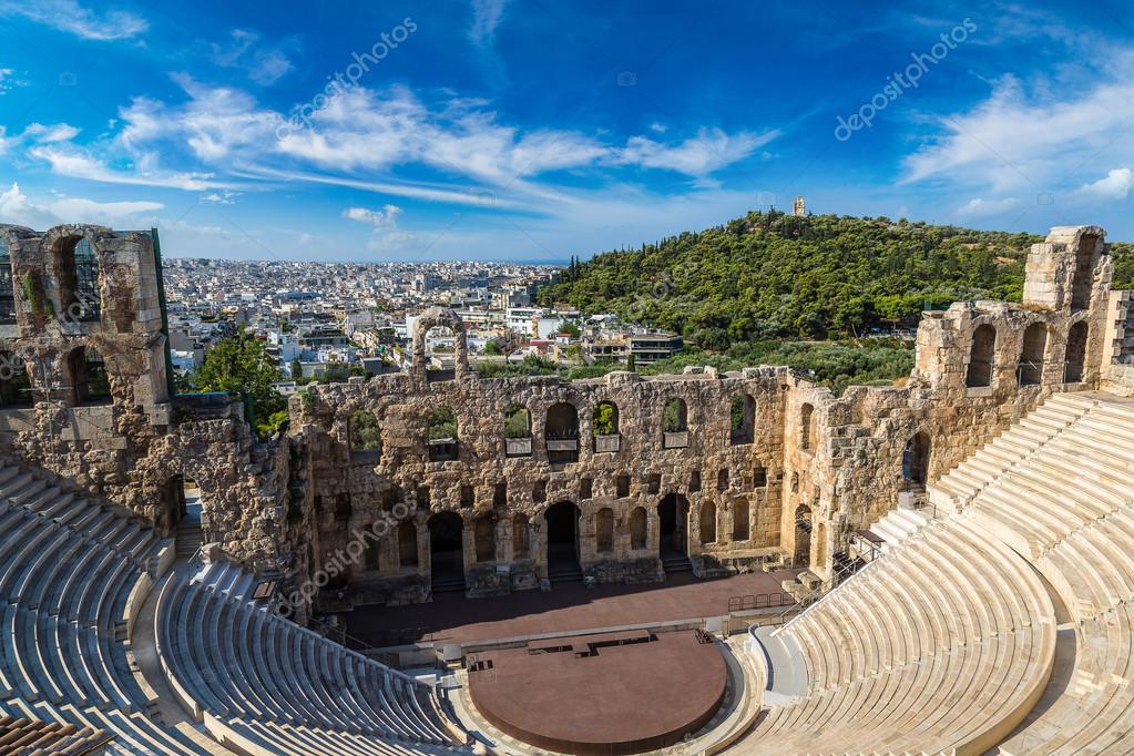 Antike Theater in Griechenland Akropolis — Stockfoto #96627870