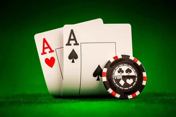 Chips and two aces Stock Photo by ©cookelma 2371258