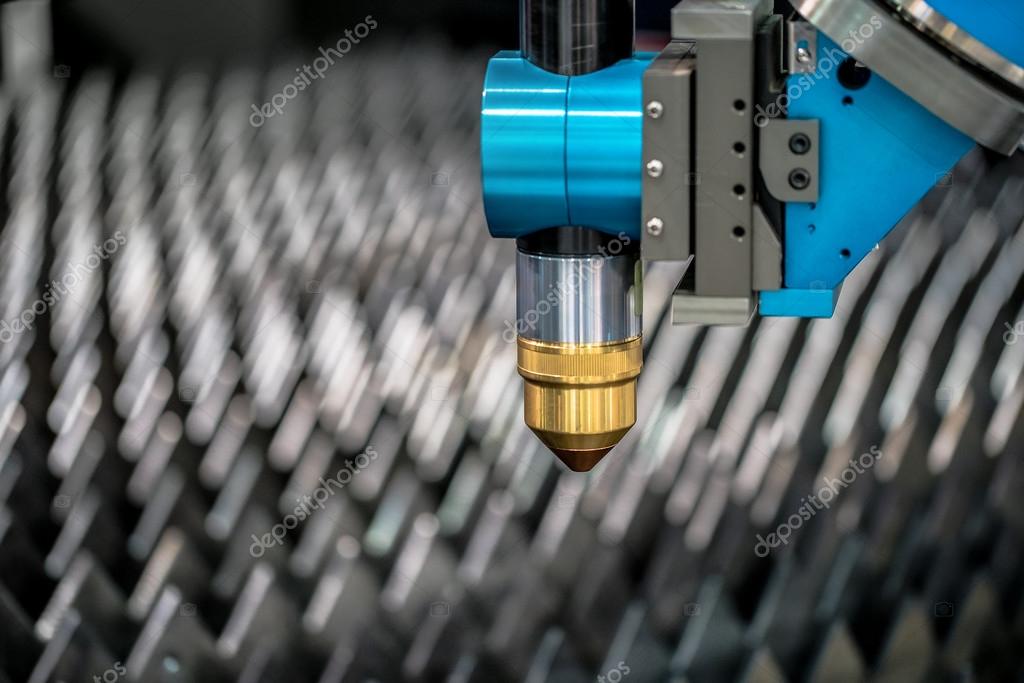 CNC Laser cutting of metal, modern industrial technology. — Stock Photo ...