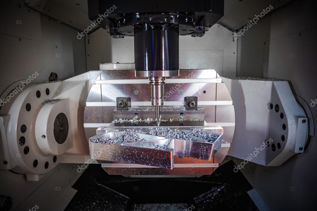 Metalworking CNC milling machine. — Stock Photo © cookelma #121407604