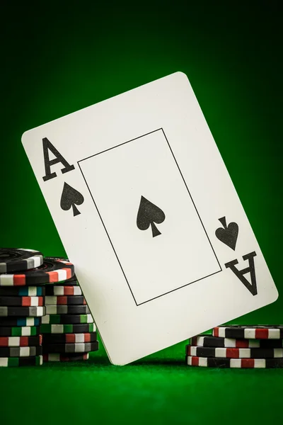 Chips and two aces Stock Photo by ©cookelma 2371258