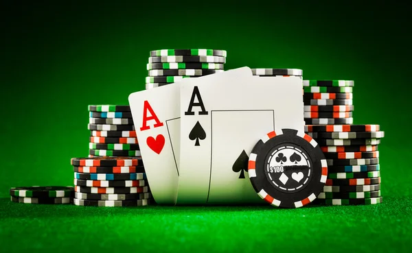 Chips and two aces Stock Photo by ©cookelma 2371258