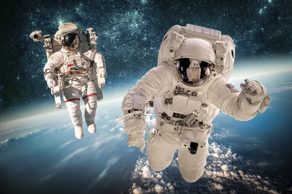 The astronaut in outer space The astronaut in outer space