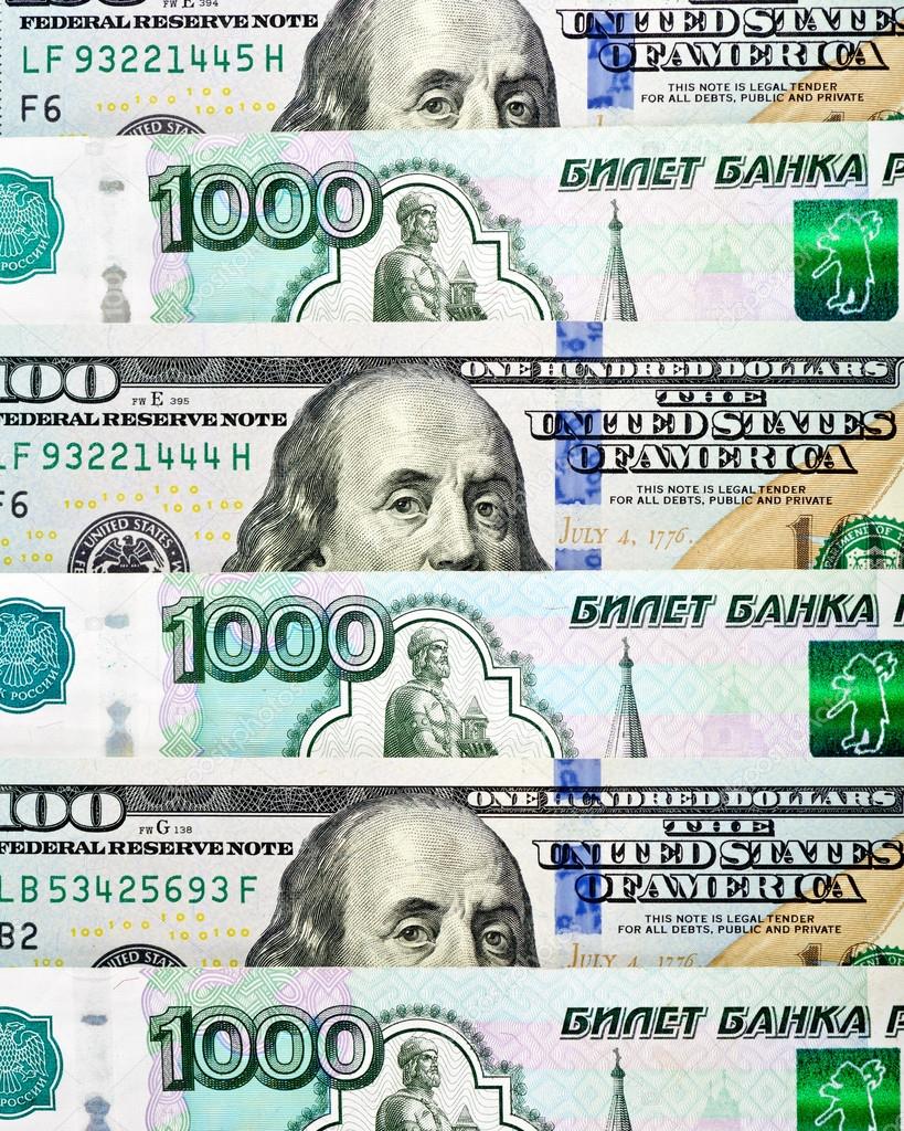 Dollar and ruble mix texture Stock Photo by ©Paulpaladin 85771814