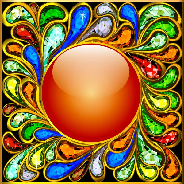 Rhinestone background frame, Royalty-free Rhinestone background frame ...