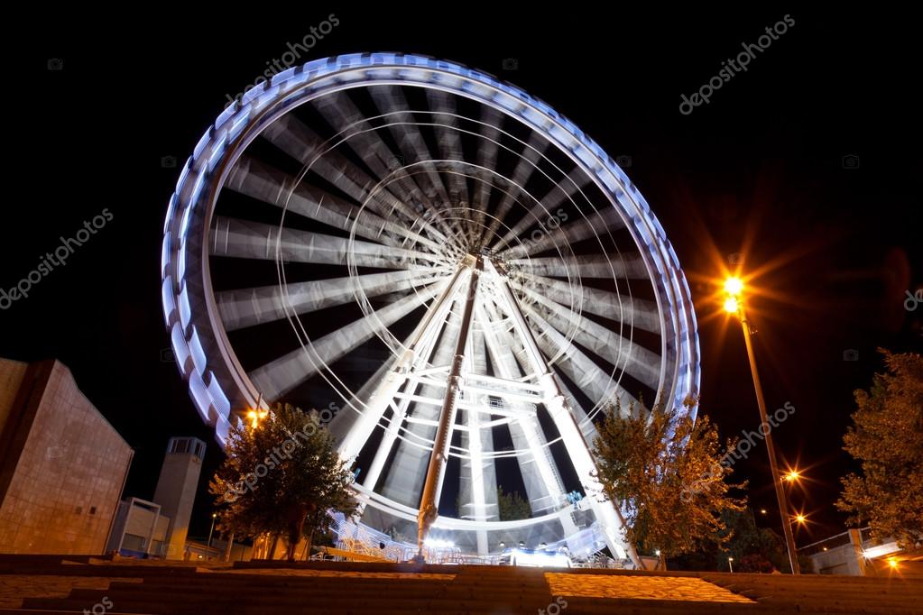 Big wheel at night in Zaragoza ⬇ Stock Photo, Image by © Lenorlux #67602305
