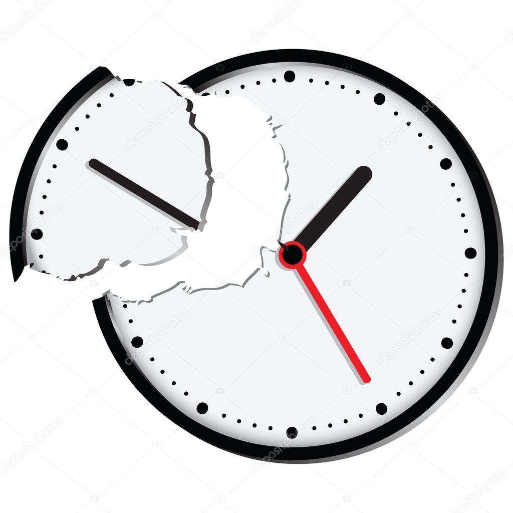 Broken clock face — Stock Vector © VIPDesignUSA #55691975