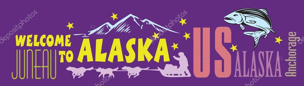 Welcome to alaska Vector Art Stock Images | Depositphotos