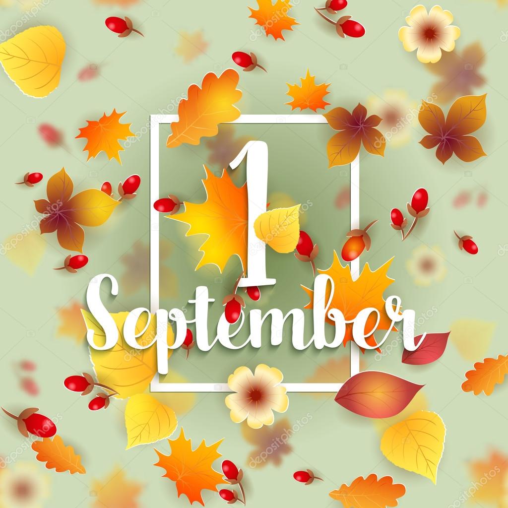 First September Autumn Background. Stock Vector Image by ©Valenty ...
