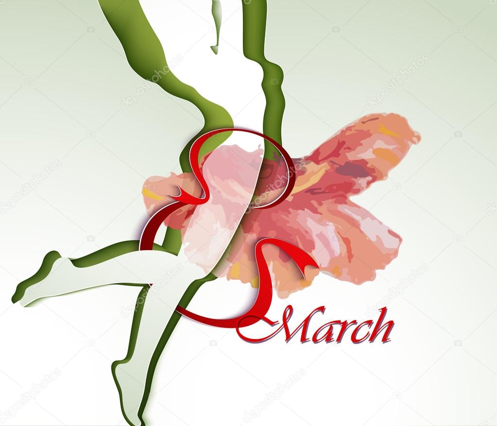 Beautiful young woman silhouette with spring flower Stock Vector Image ...