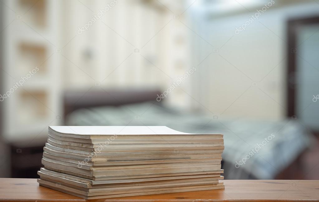 Magazine Stack On Table