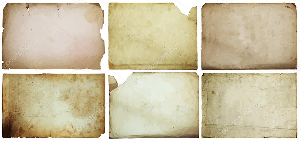 Stack of old papers set Stock Vector by ©avlntn 99331334