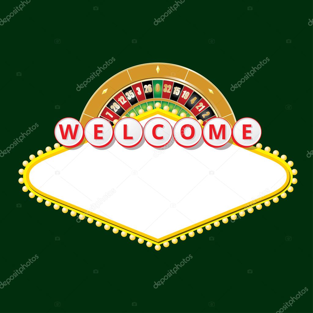 Señal de bienvenida con ruleta Vector de stock por ©day908 95117398