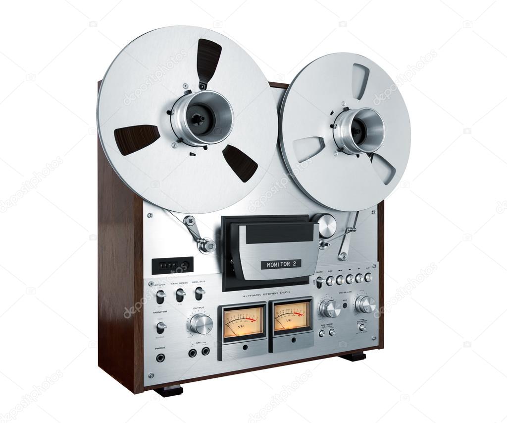 Analog Stereo Open Reel Tape Deck Recorder Vintage Isolated — Stock ...