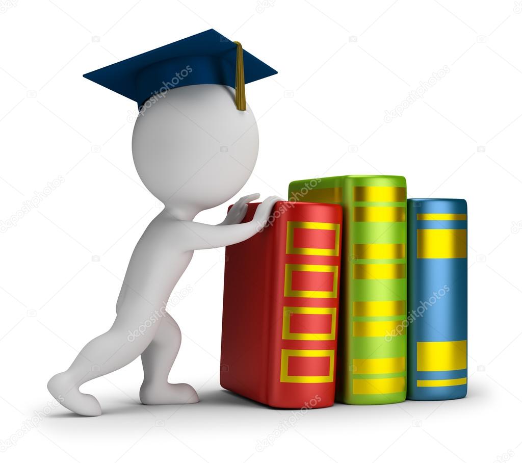 3D Small People - Heavy Education Stock Photo by ©AnatolyM 106488738