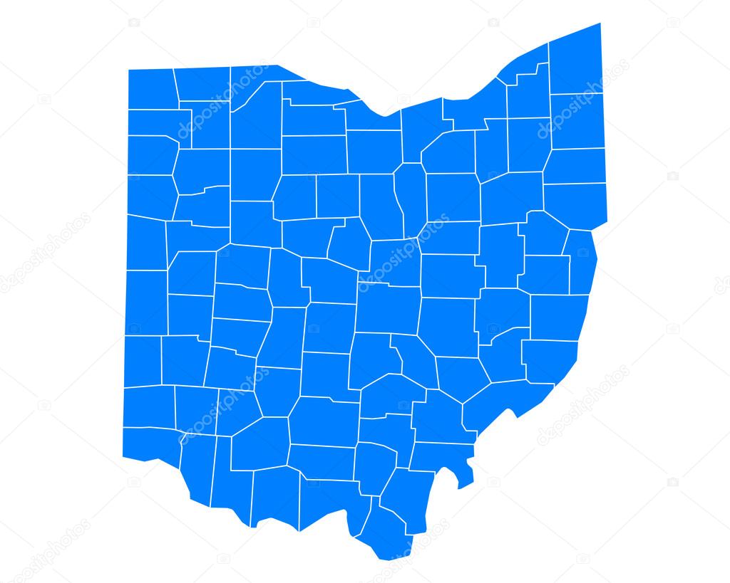Mapa exacto de Ohio Vector de stock por ©rbiedermann 101578754