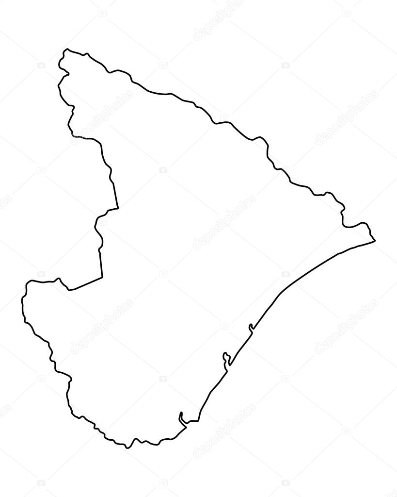 Mapa exato de Sergipe Vetor de ©rbiedermann 108828762