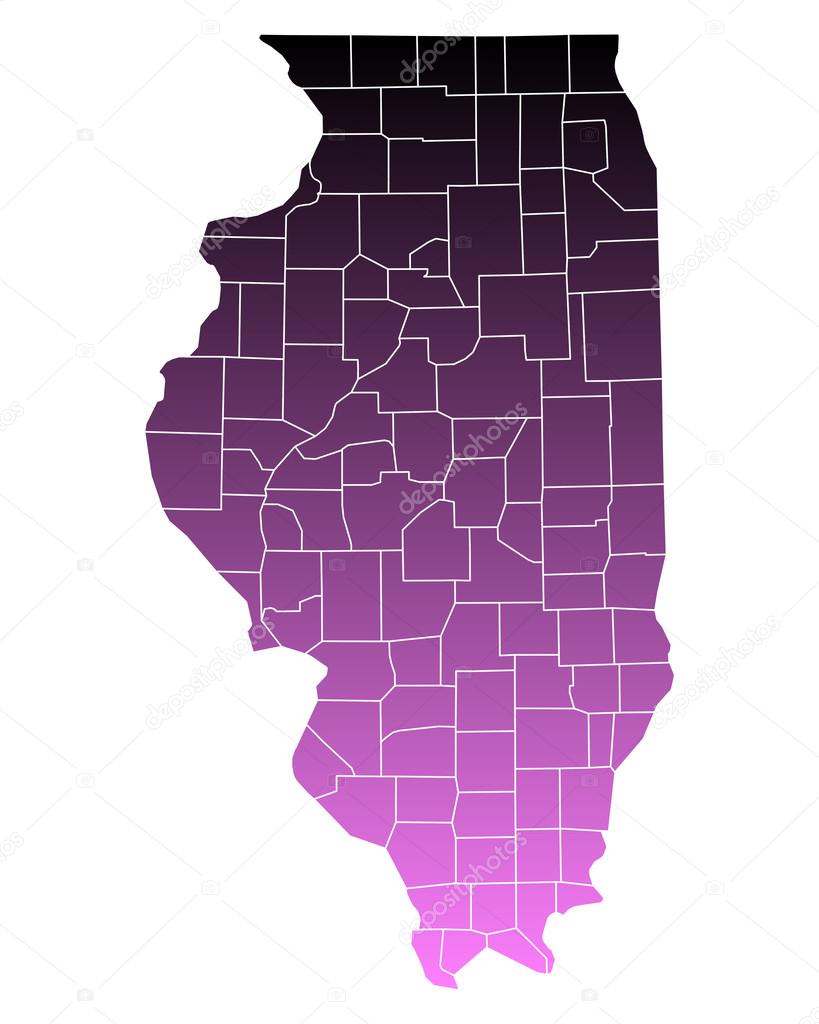 Accurate map of Illinois Stock Vector by ©rbiedermann 110872668