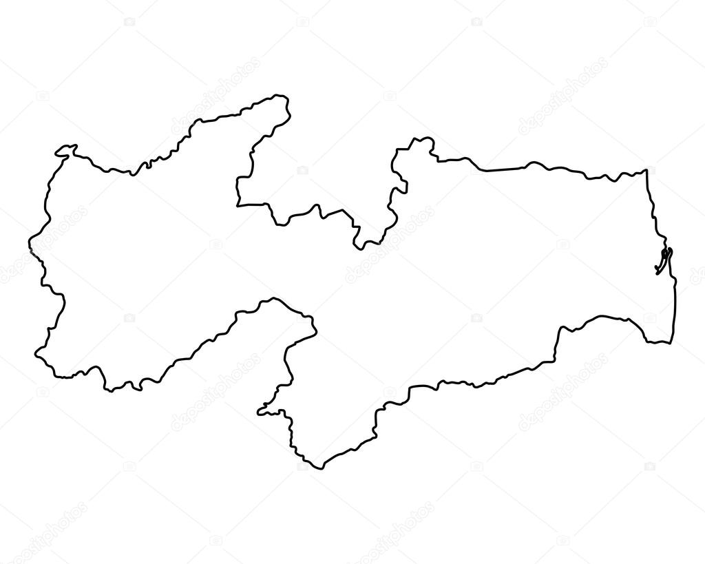 Accurate map of Paraiba Stock Vector Image by ©rbiedermann #111994258