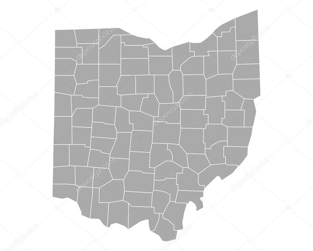 Mapa exacto de Ohio Vector de stock #99522392 de ©rbiedermann