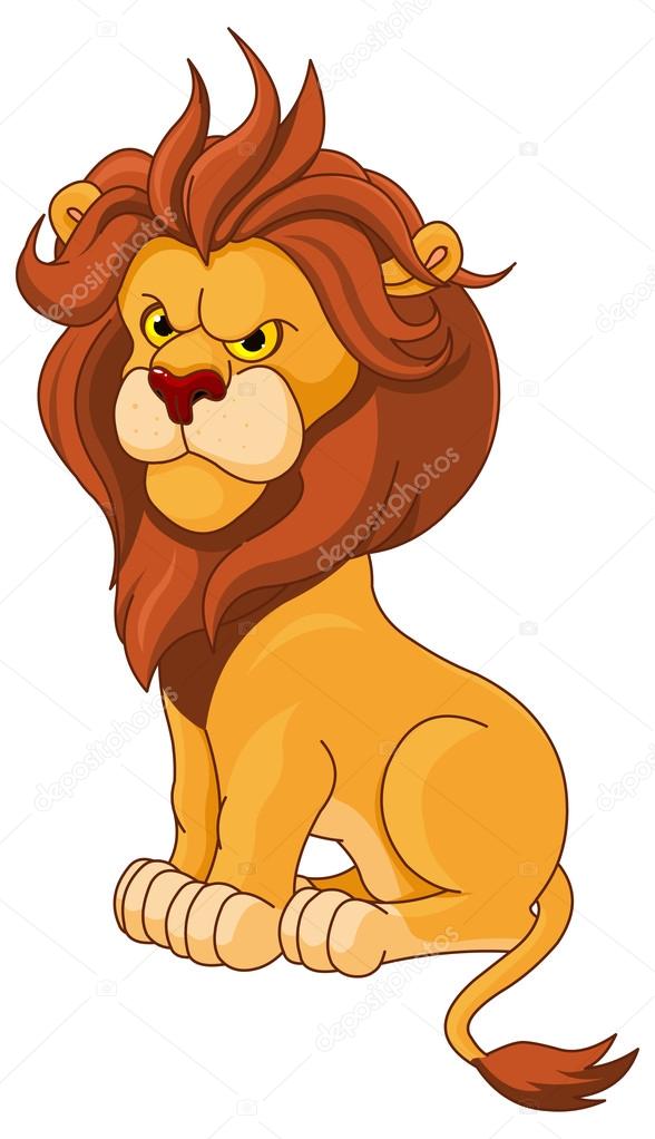 Angry Cartoon Lion