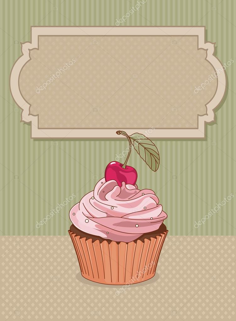 Magdalena Rosa Con Cereza Diseño PNG Y SVG De Magdalena Rosa Con