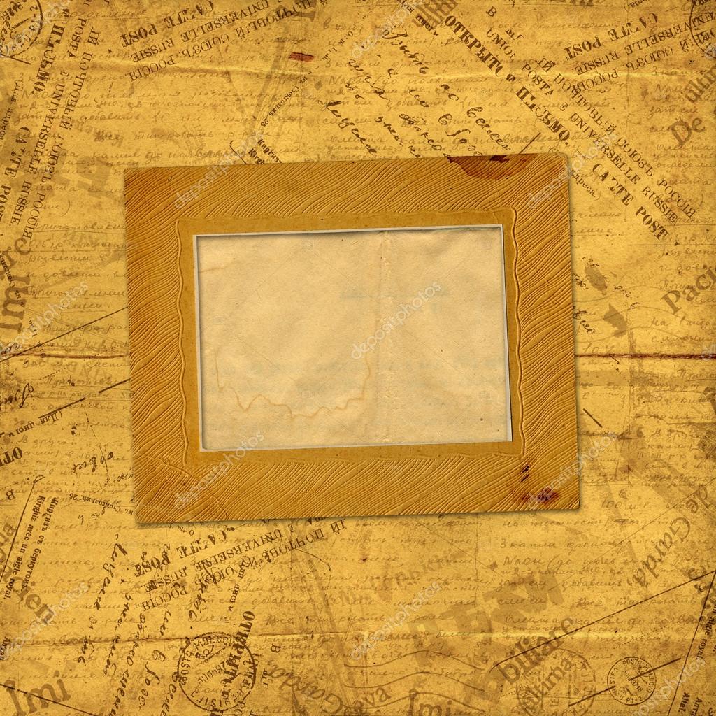 Photo frames on old paper envelopes and letters — Stock Photo © Loraliu ...