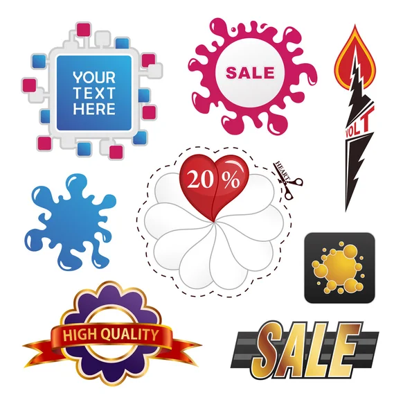 Collection of sale elements shipping cards stickers — Free Stock Vector ...